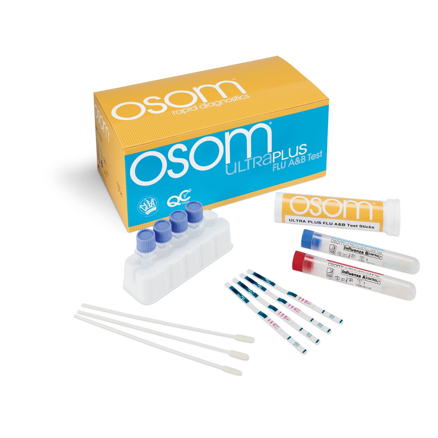 OSOM Ultra Plus Flu Test A&B Test Kit, 25/bx (Item is Non-Returnable ...