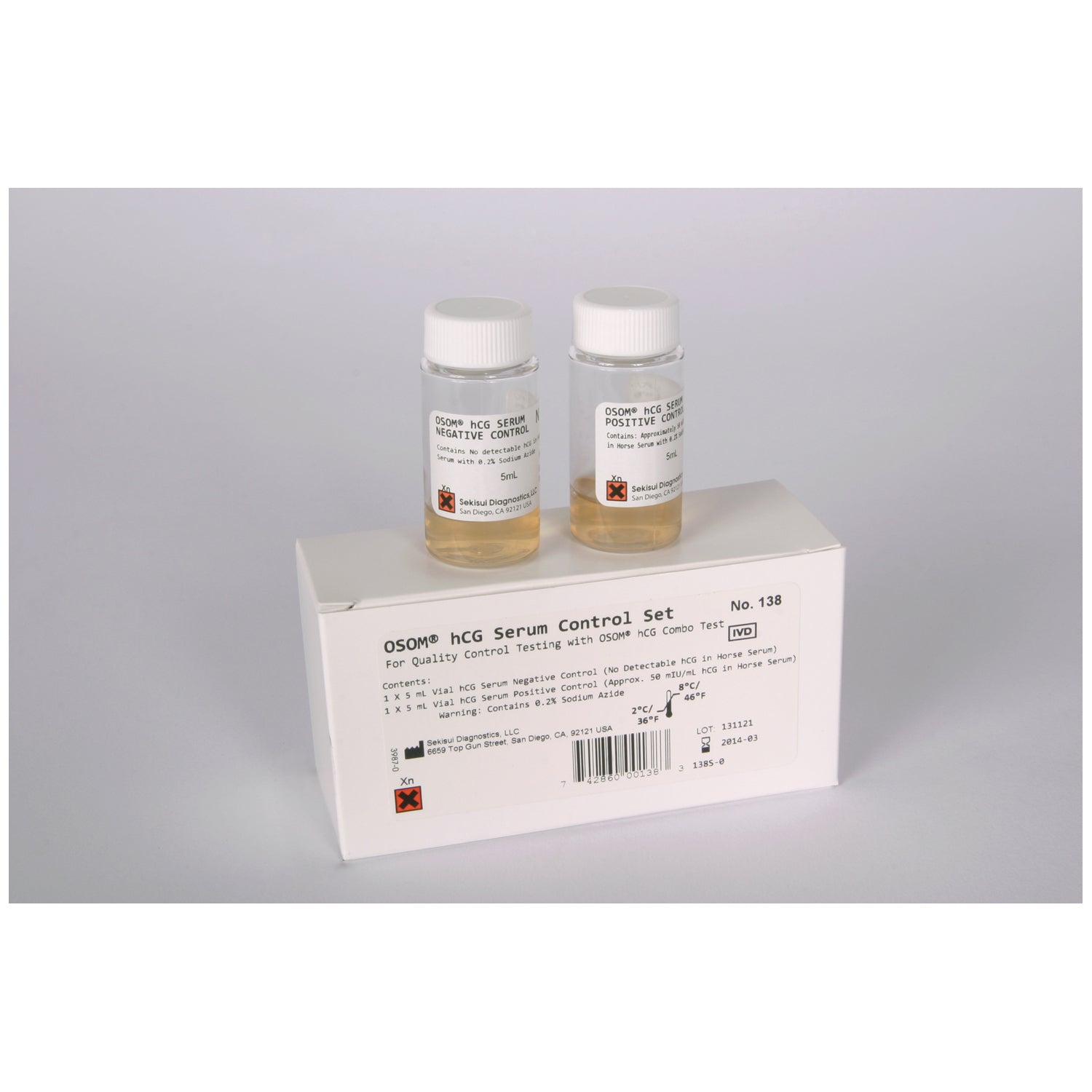 OSOM® hCG Serum Controls For OSOM® hCG Combo (Ships on ice) (Item is N ...