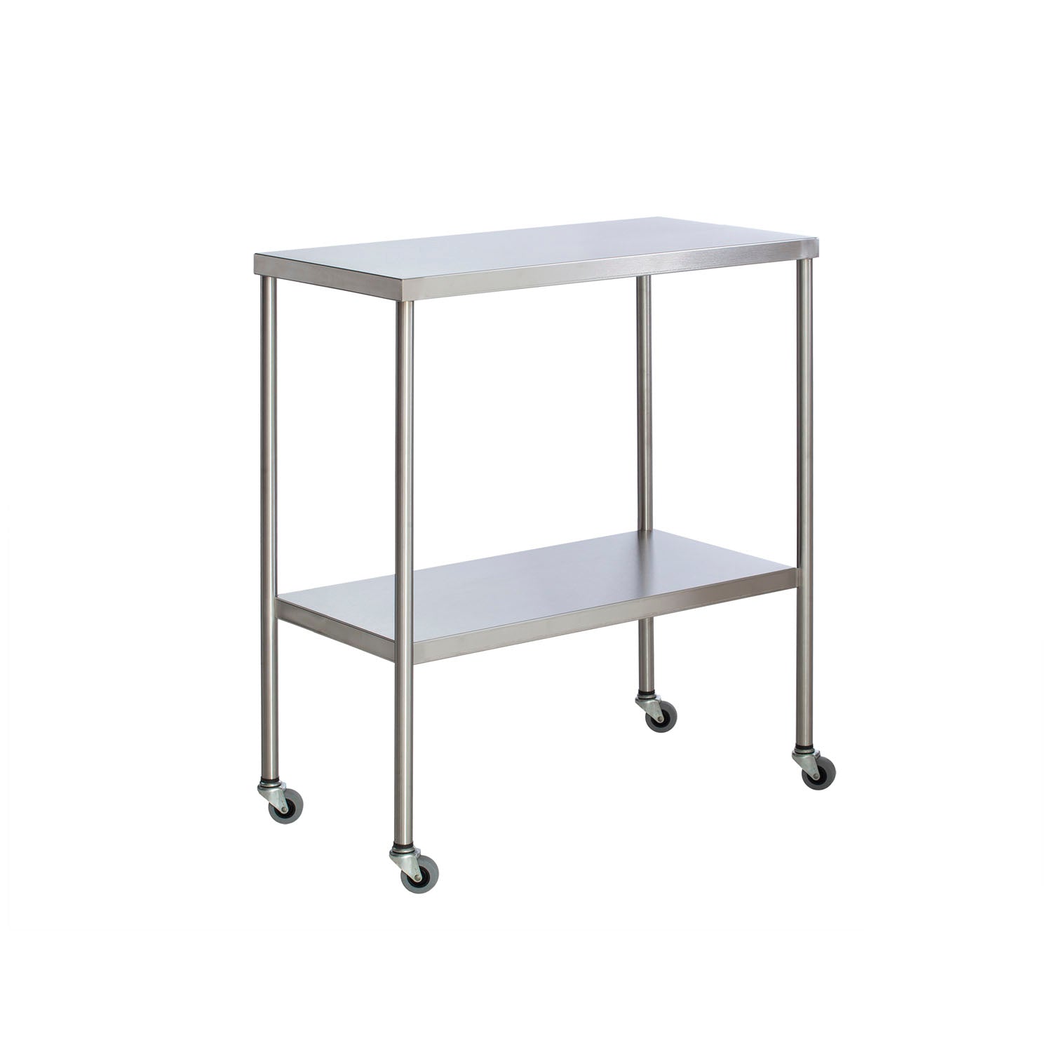 Instrument Table with Shelf, Stainless Steel, 20" x 48" – Hart Medical